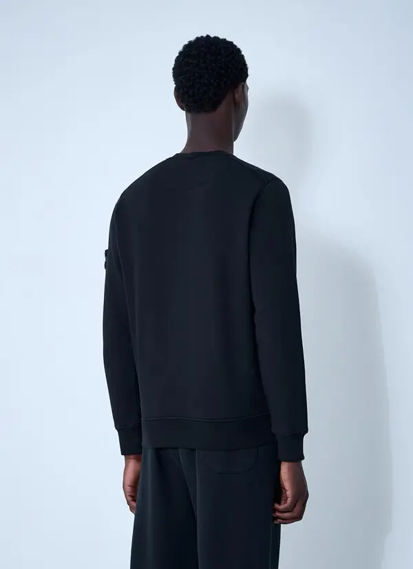 Stone Island Logo Patch Sweatshirt - Black