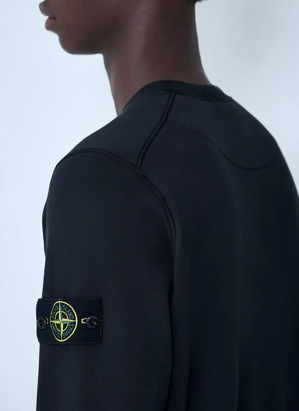 Stone Island Logo Patch Sweatshirt - Black