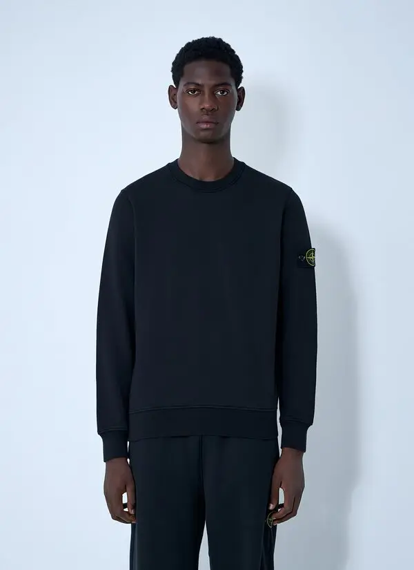 Stone Island Logo Sweatshirt - Black