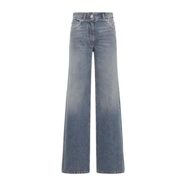 Versace Raw Cut Cotton Denim Jeans