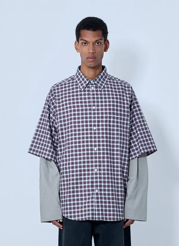 Balenciaga Layered Check Shirt