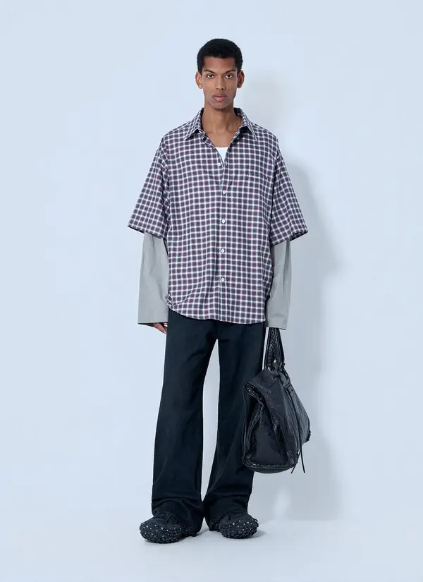 Balenciaga Layered Check Shirt