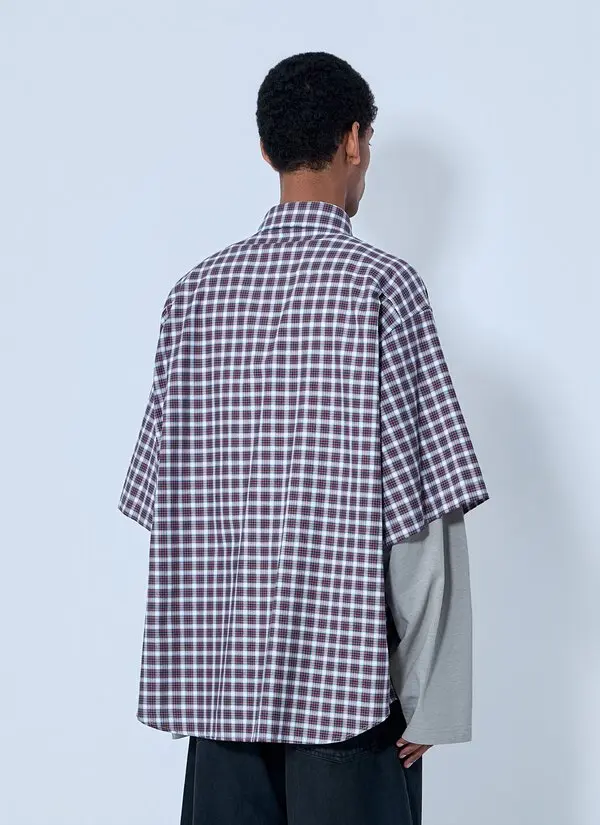 Balenciaga Layered Check Shirt