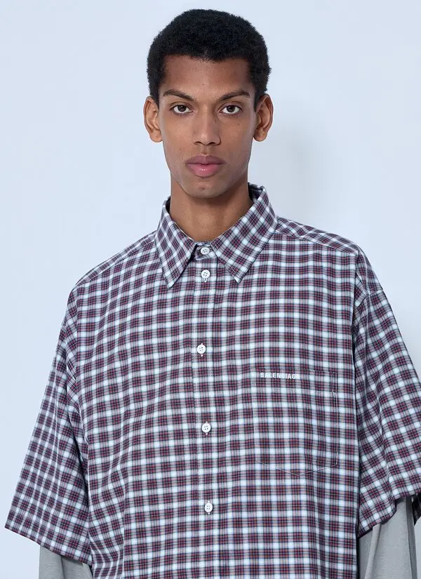 Balenciaga Layered Check Shirt