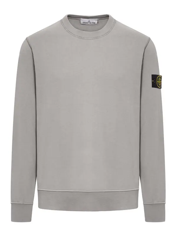 Stone Island Cotton Crew-neck Sweatshirt - Gray
