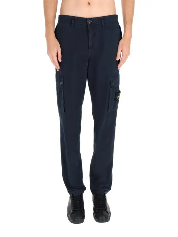 Stone Island Cargo Pants With Logo Patch