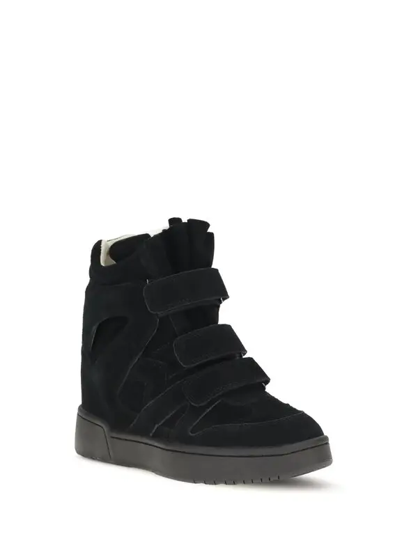 Isabel Marant Étoile Wedge Leather Sneakers - Black