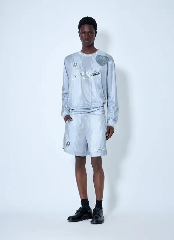 Acne Studios Striped Elasticated Shorts - Gray