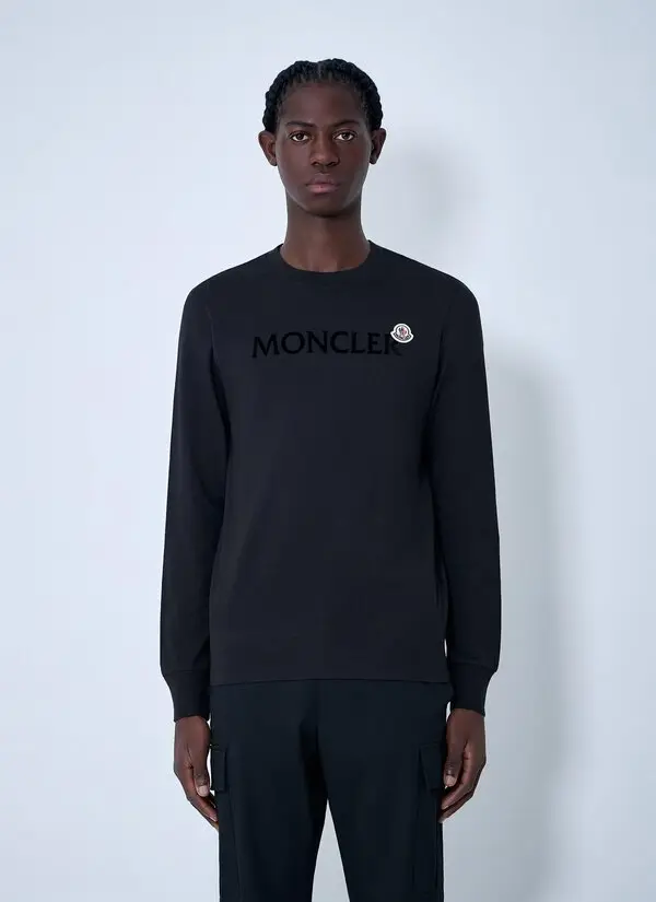 Moncler Logo Motif Sweatshirt - Black