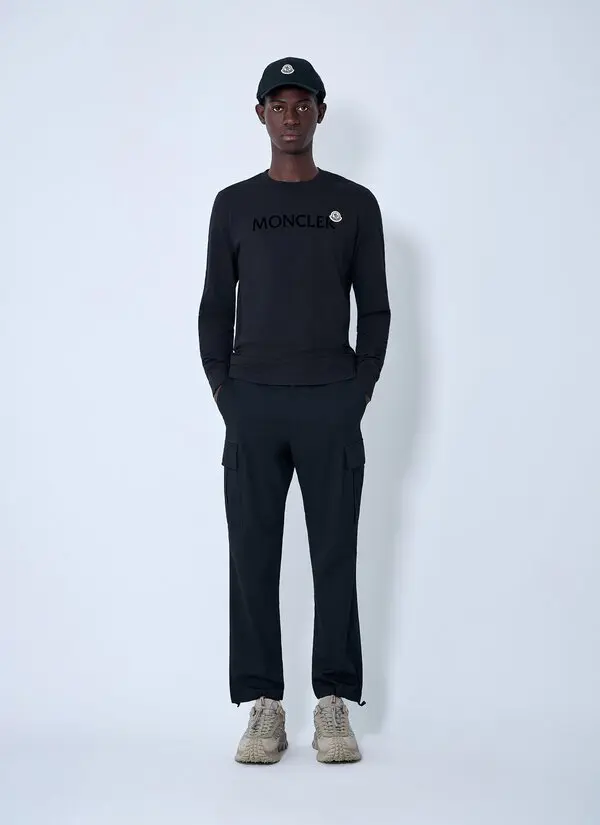 Moncler Logo Motif Sweatshirt - Black