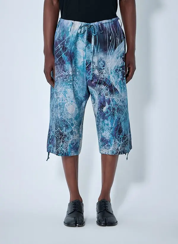 Yohji Yamamoto Drawstring Cropped Shorts