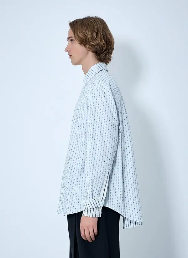 Jacquemus Patterned Cotton Poplin Shirt - White