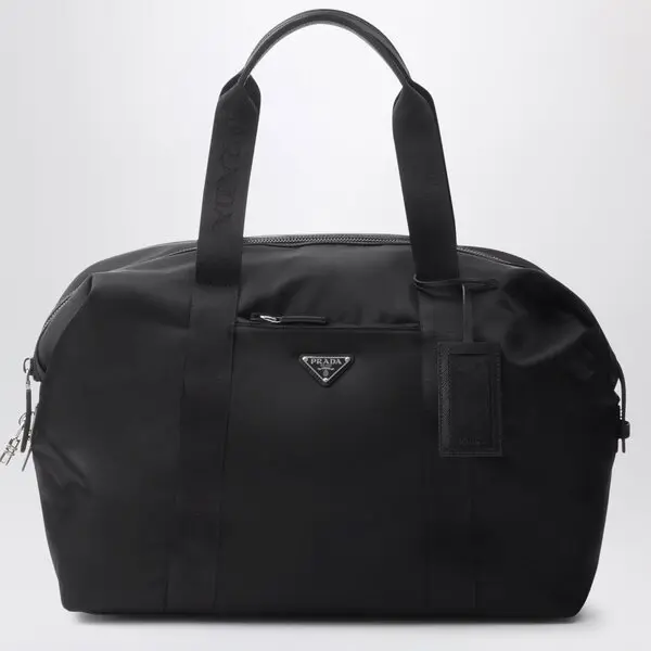 Prada Re-nylon And Saffiano Travel Bag - Black