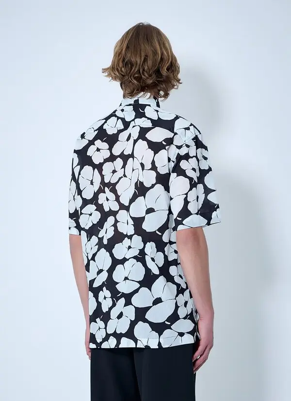 Dries Van Noten Floral Short-sleeve Shirt - Black