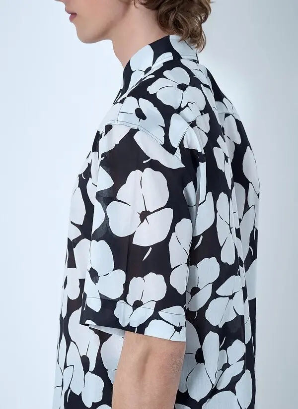Dries Van Noten Floral Short-sleeve Shirt - Black