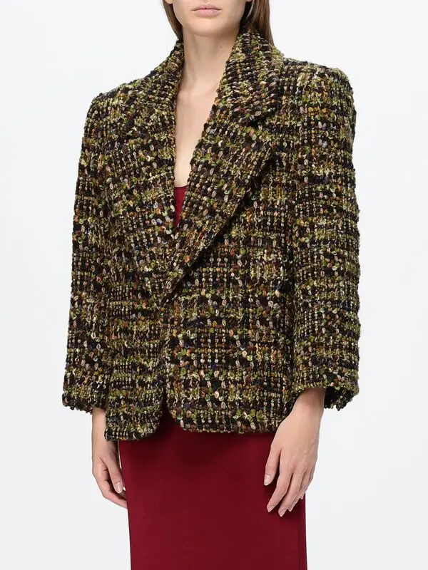 Saint Laurent Striped Wool Tweed Blazer
