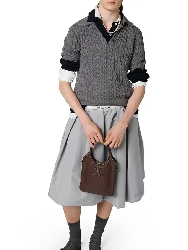 Miu Miu Ivy Leather Handbag