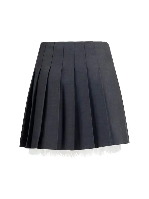SELF-PORTRAIT Pleated Mini Skirt