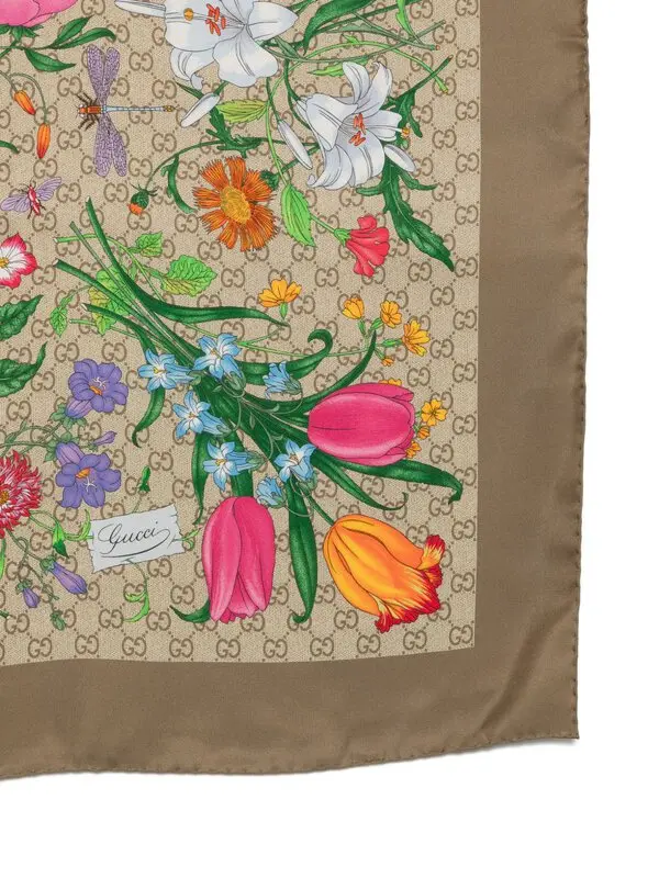 Gucci Flora Silk Foulard - Multicolor