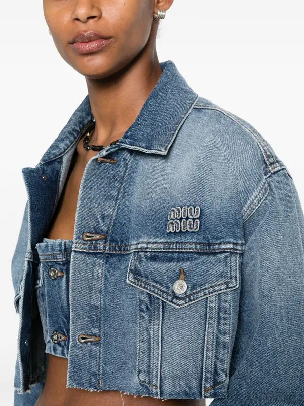 Miu Miu Denim Cotton Jacket - Multicolor