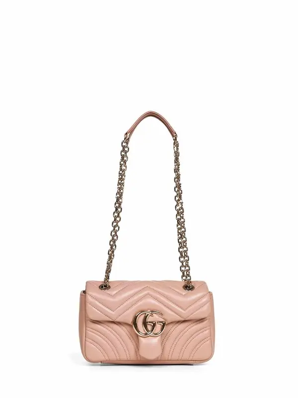 Gucci Pinky Beige Gg Marmont Small Shoulder Bag - Multicolor