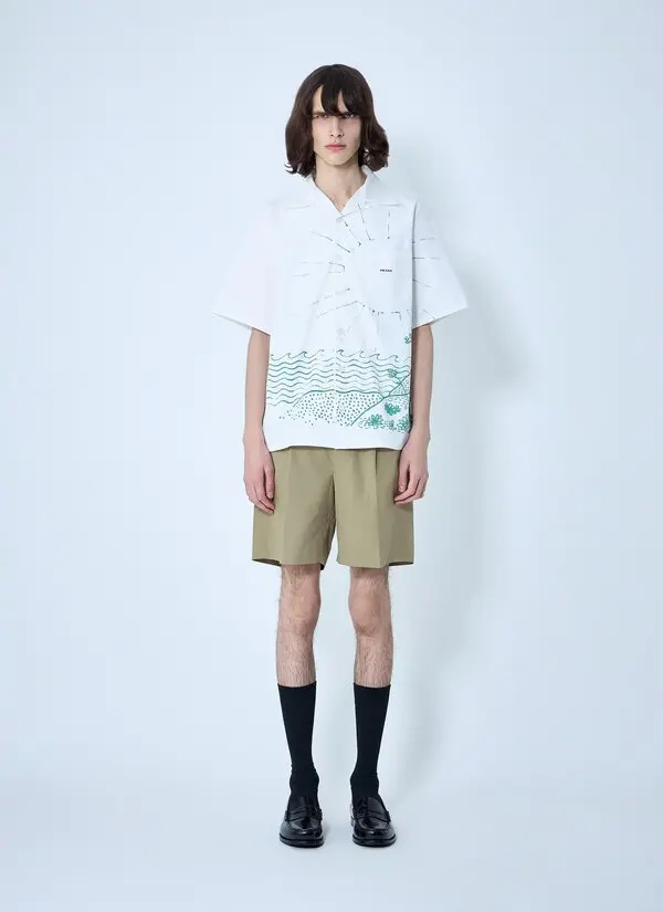 Prada Button Patch Pocket Trousers
