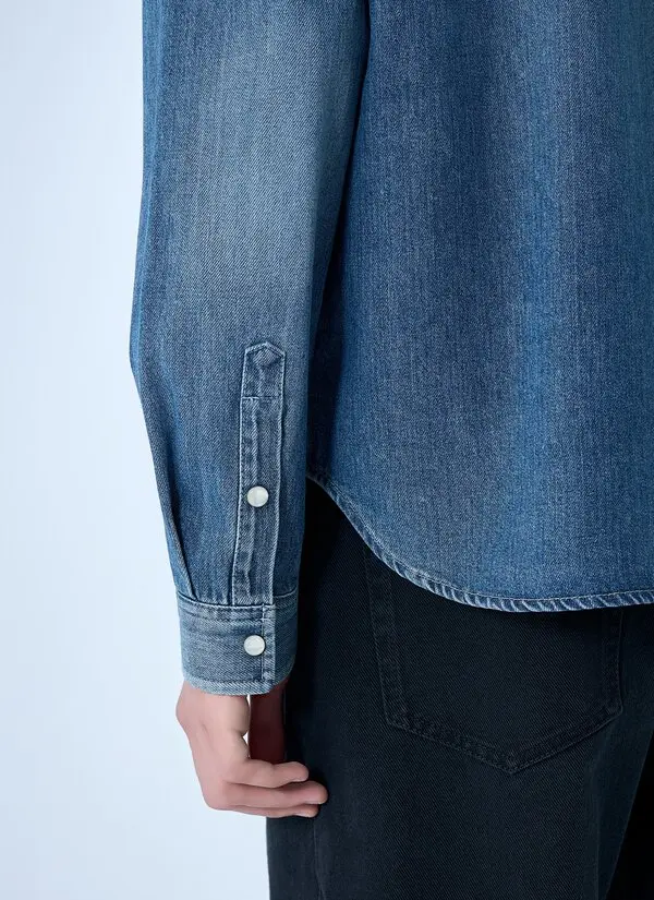 Saint Laurent Cassandre Denim Shirt