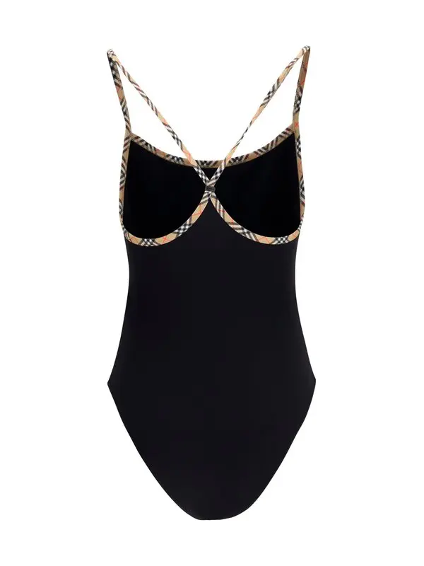 Burberry Check Trim Swimsuit