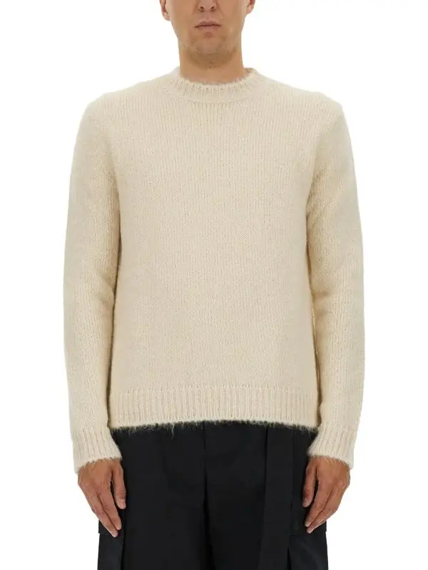 JIL SANDER Wool Blend Pullover - Cream