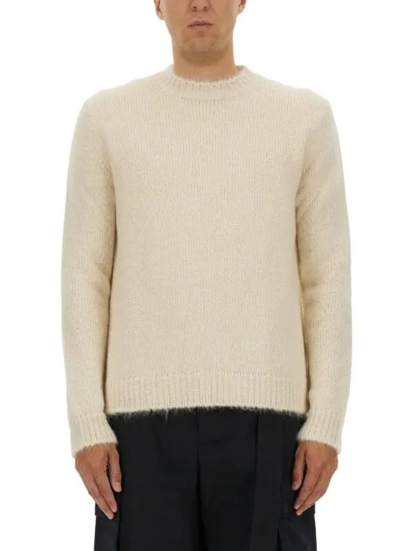 JIL SANDER Wool Blend Pullover - Cream