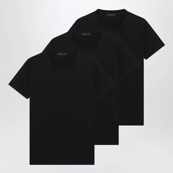 Prada Set Of Three Cotton T-shirts