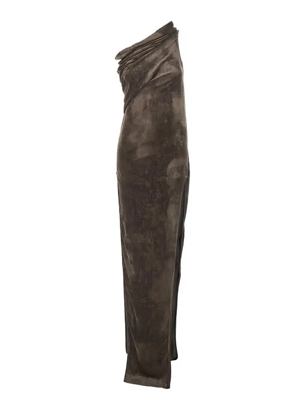 Rick Owens Athena Arrowhead Asymmetric Long Dress - Multicolor