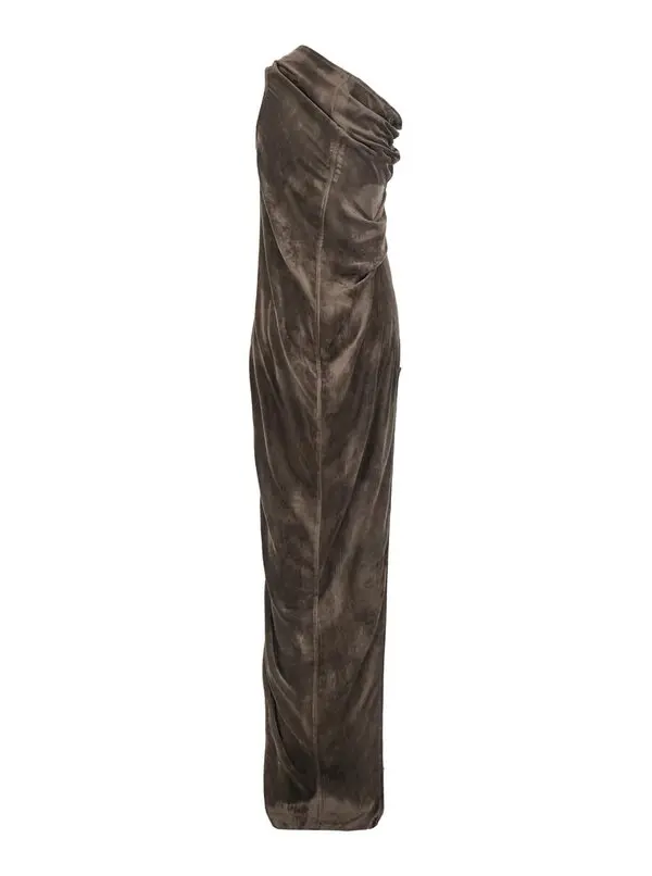 Rick Owens Athena Arrowhead Asymmetric Long Dress - Multicolor