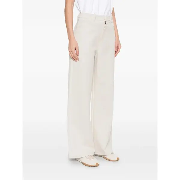 Max Mara Neutrals Trousers Straight Trousers