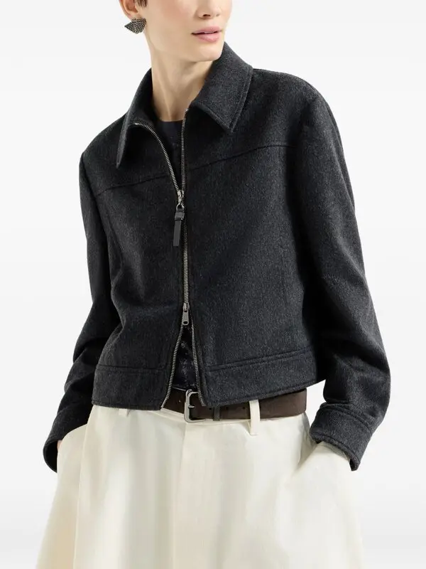 Brunello Cucinelli Zipped Wool Jacket