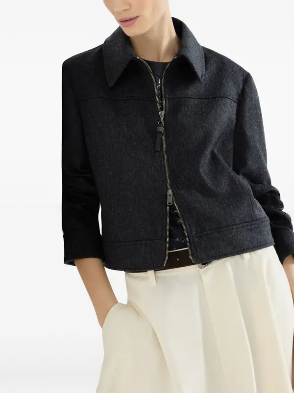 Brunello Cucinelli Zipped Wool Jacket