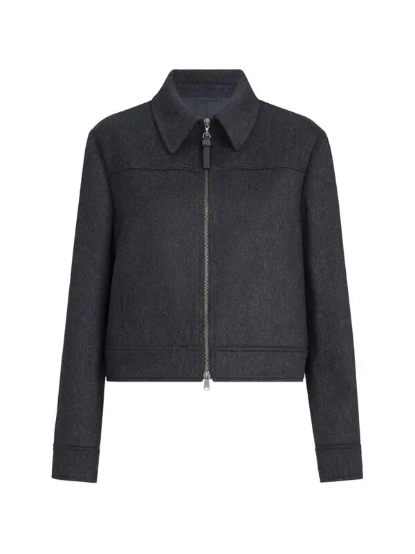 Brunello Cucinelli Zip Closure Wool Jacket - Multicolor