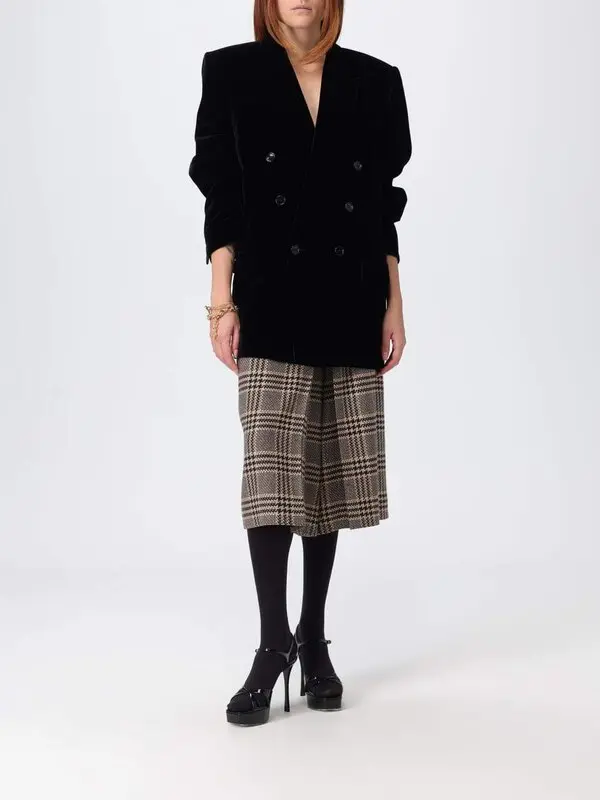 Saint Laurent Velvet Double-breasted Blazer