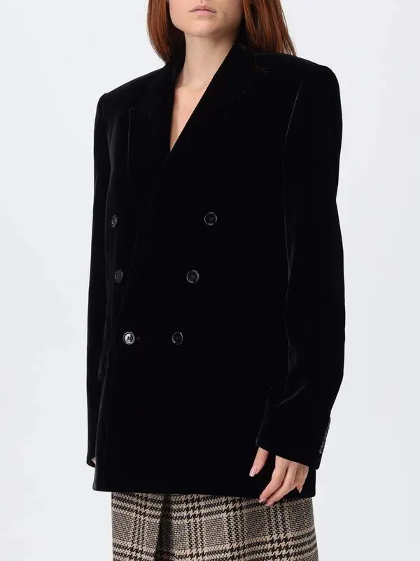 Saint Laurent Velvet Double-breasted Blazer