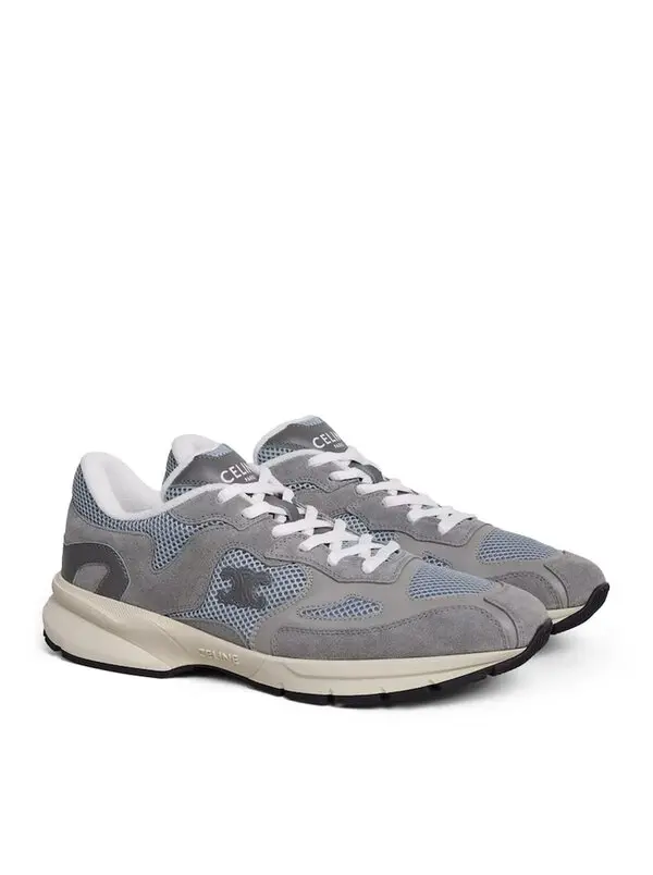 Celine Runner Sneaker In Calfskin, Suede Calfskin And Mesh