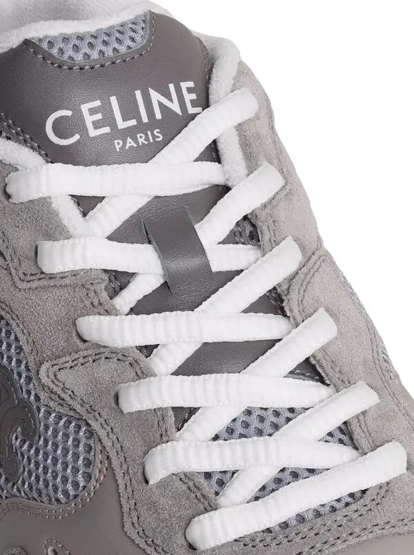 Celine Runner Sneaker In Calfskin, Suede Calfskin And Mesh