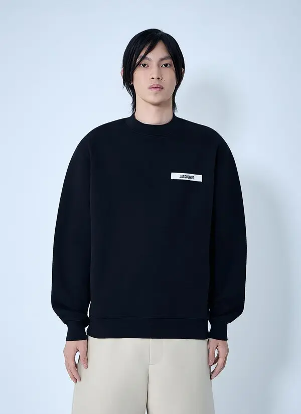 Jacquemus Le Camionneur Gros Grain Sweatshirt - Black