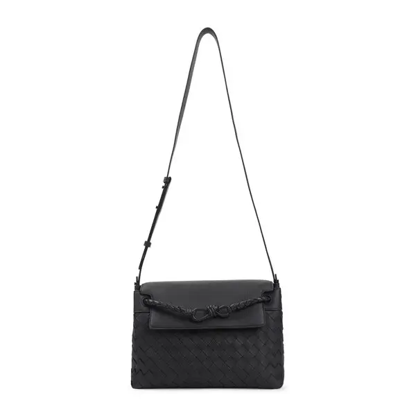 Bottega Veneta Small Andiamo Messenger Gummy - Black