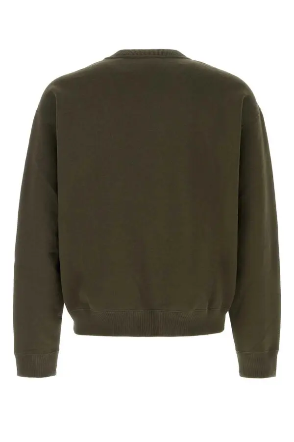 JIL SANDER Crewneck Cotton Sweatshirt - Green
