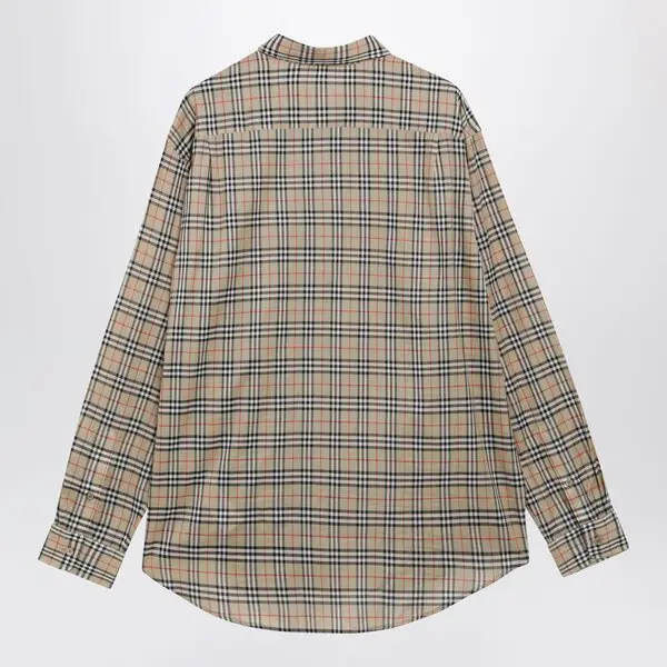 Burberry Beige Check Cotton Shirt