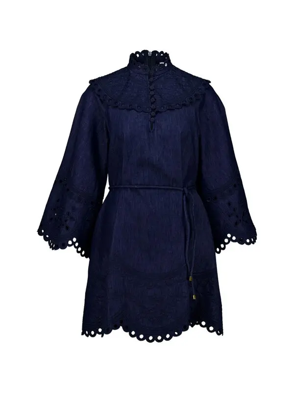 Zimmermann Mahon Denim Mini Dress - Multicolor