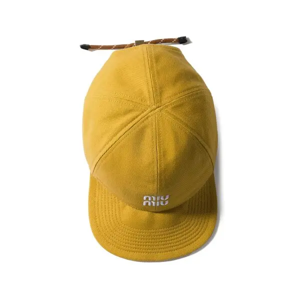 Miu Miu Denim Baseball Cap - Yellow