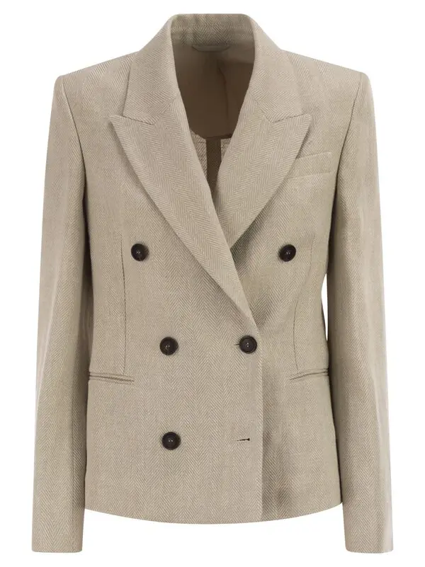 Brunello Cucinelli Double-breasted Jacket - Cream