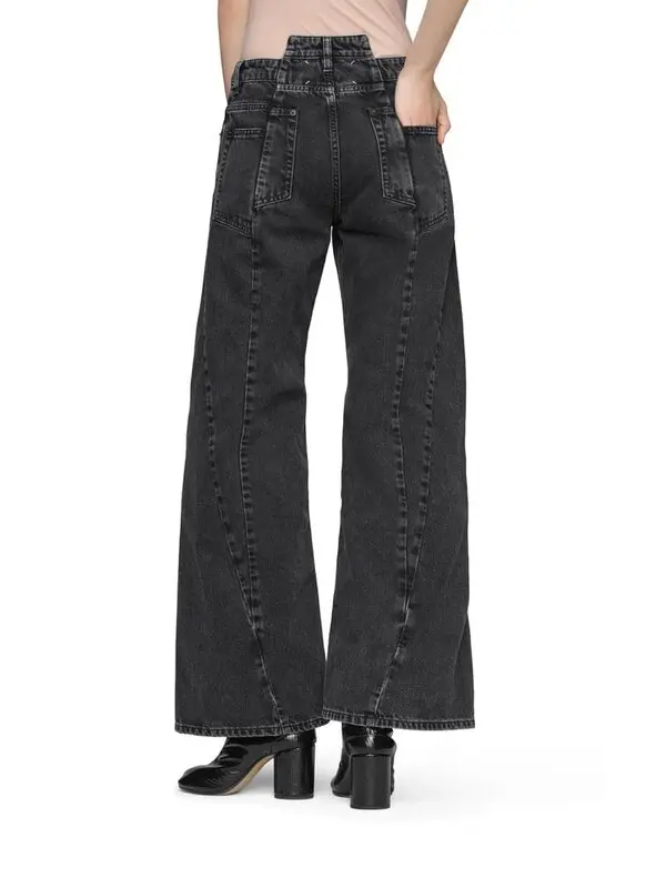 MAISON MARGIELA Asymmetric 5-pocket Denim Jeans - Black