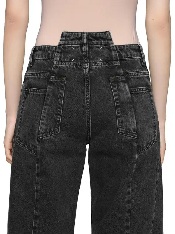 MAISON MARGIELA Asymmetric 5-pocket Denim Jeans - Black